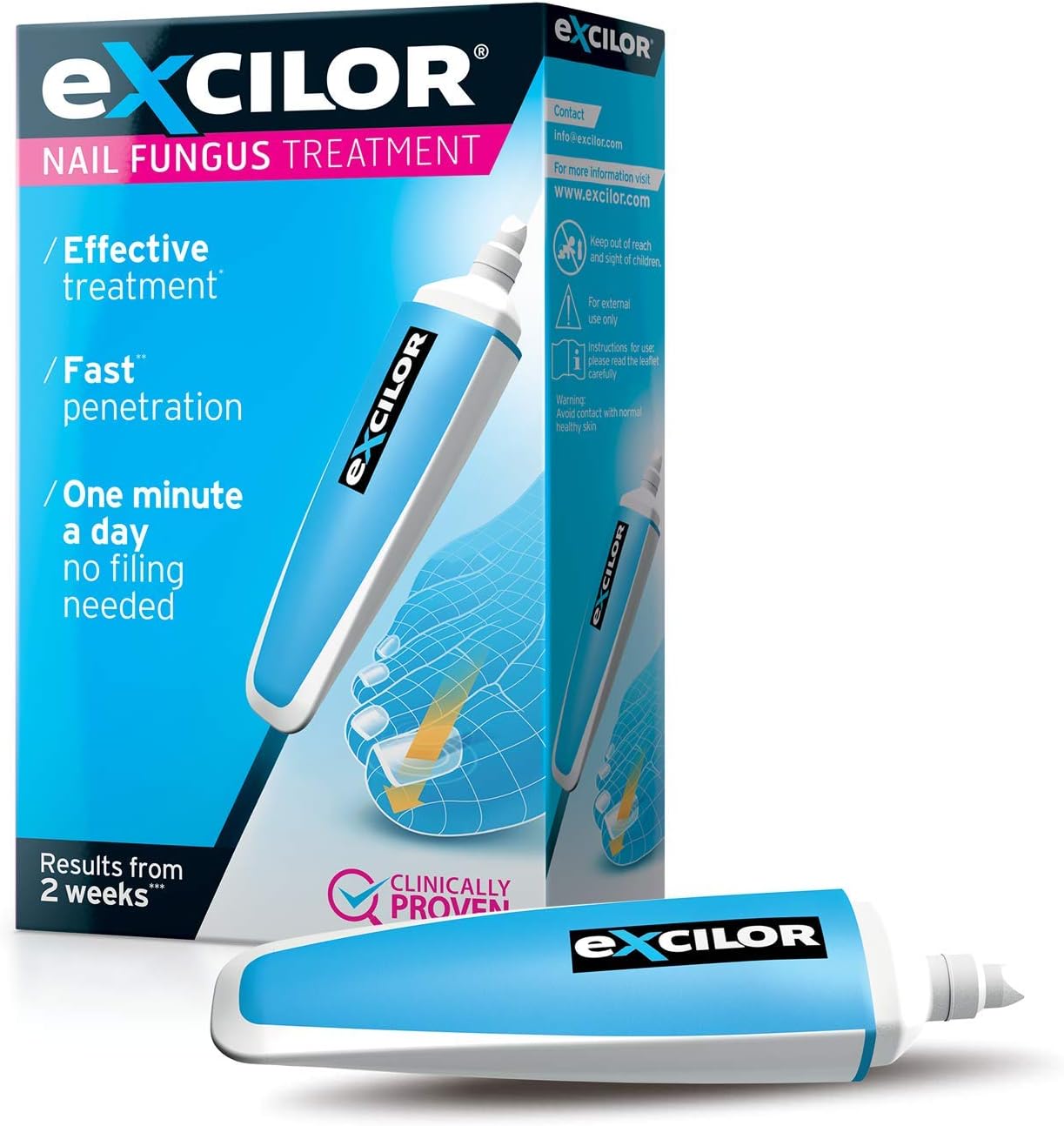 Excilor Nail Fungus Treatment Pen, Anti-Fungal Nail Treatment & Repair ...