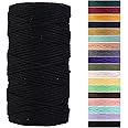Amazon.com: Black Macrame Cord 3mm x 109Yards,Colored Cotton Rope Craft ...