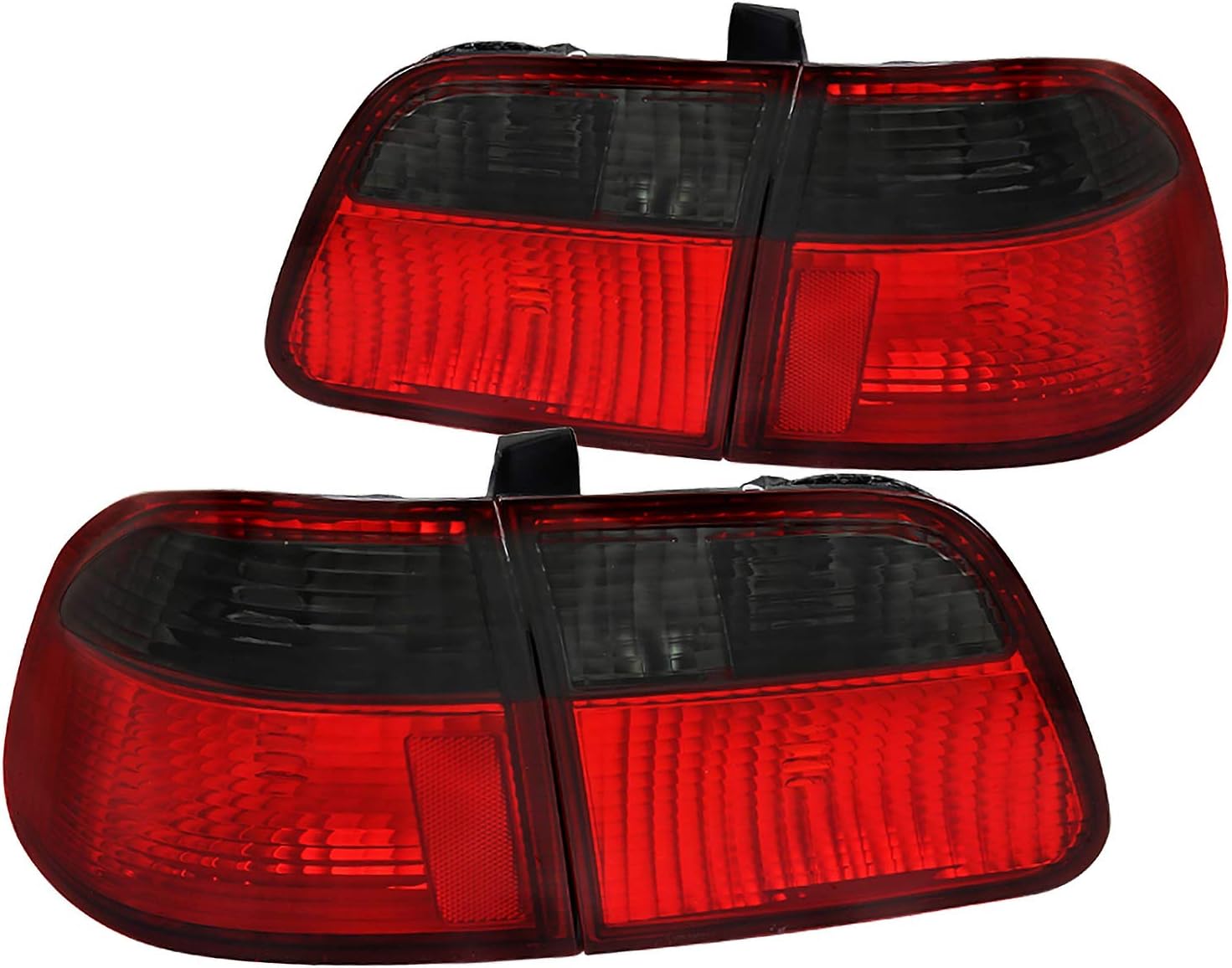 Amazon.com: Spec-D Tuning Red Smoke Lens Tail Lights for 1999-2000 ...