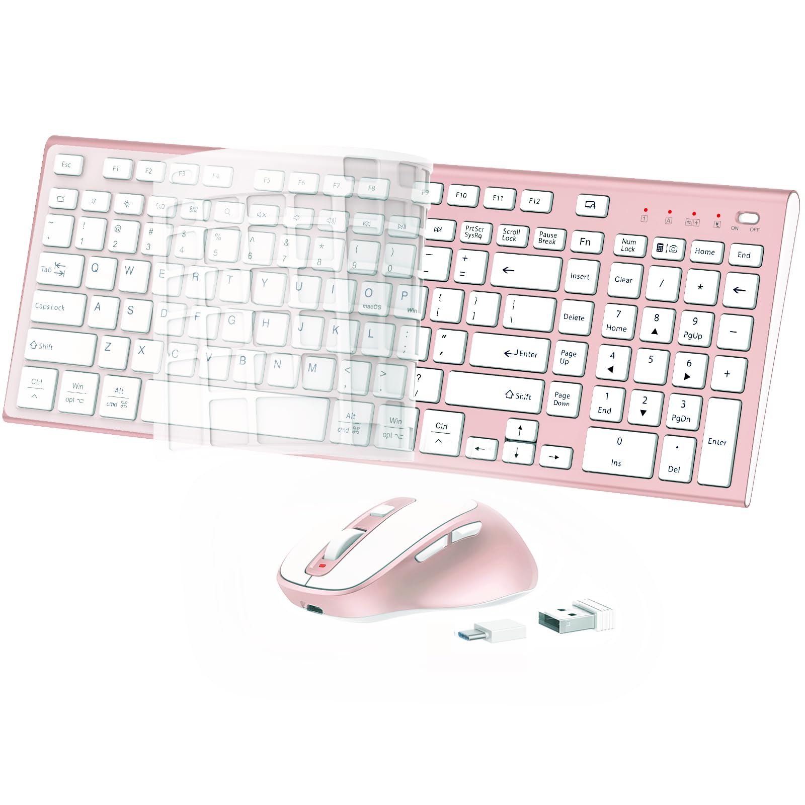 Mua FENIFOX Wireless Keyboard and Mouse, Ergonomic Rechargeable Silent ...