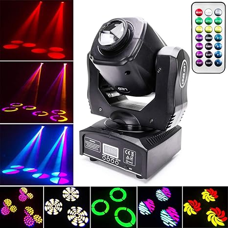 UKing Stage Lights 60W LED Moving Head Disco Light DMX512 Prism Effects ...