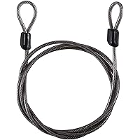 Amazon.com: Cable Wire Rope with Double Loop, Security Cable Lock ...