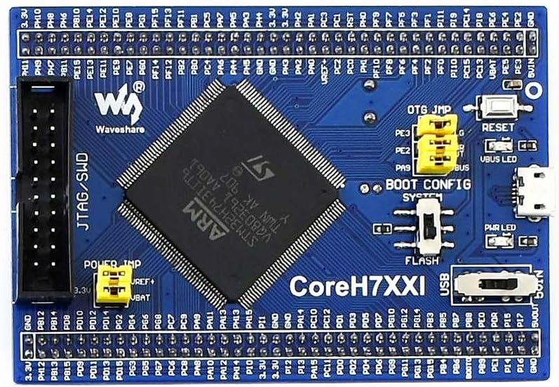 Waveshare CoreH743I STM32 STM32H743IIT6 MCU Core Board Full IO Expander JTAG/SWD Debug Interface ...