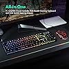 FLAGPOWER RGB Gaming Keyboard and Breathing Mouse Combo, Adjustable ...