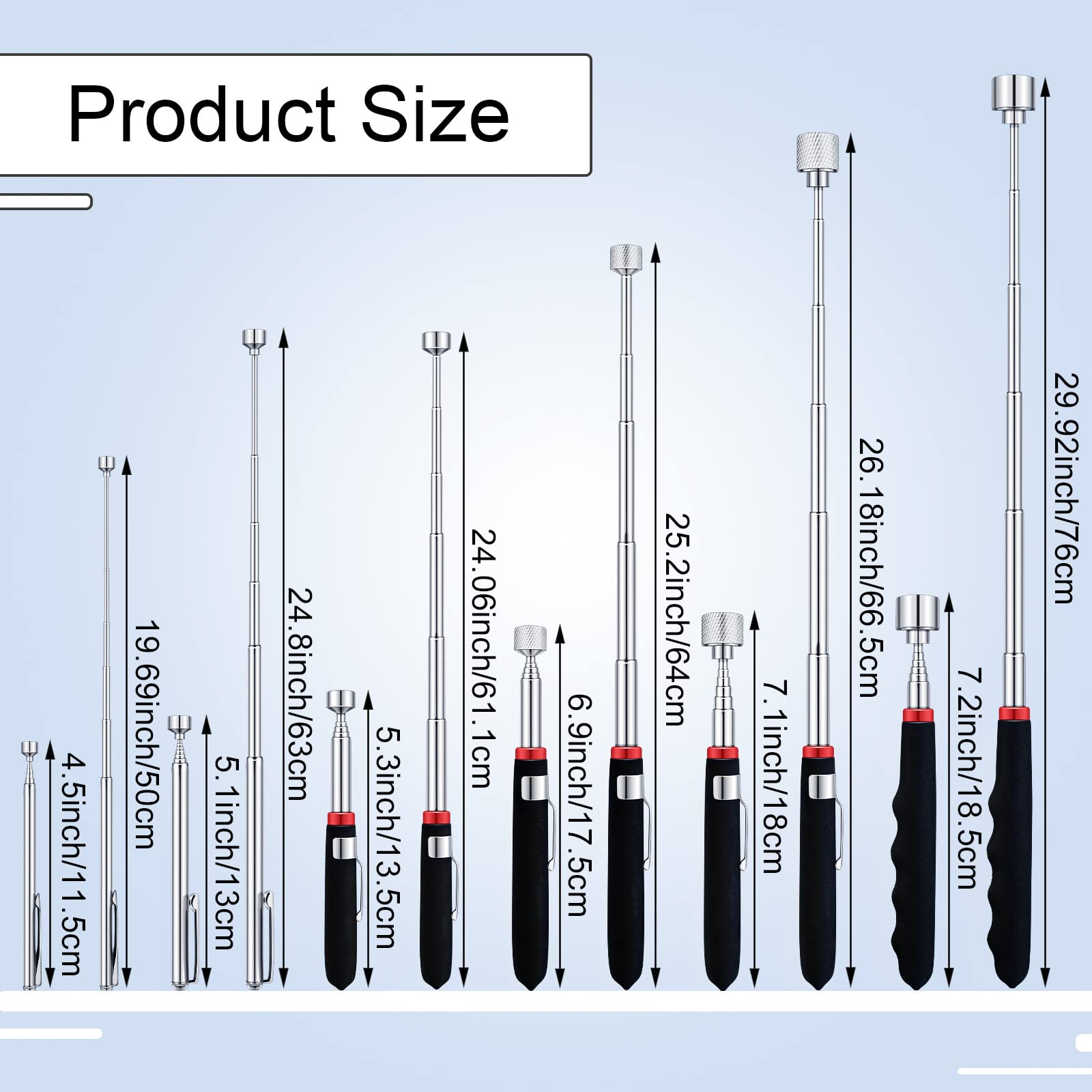 Mua 6 Pieces Telescoping Magnet Tools, Extendable Telescopic Magnetic ...