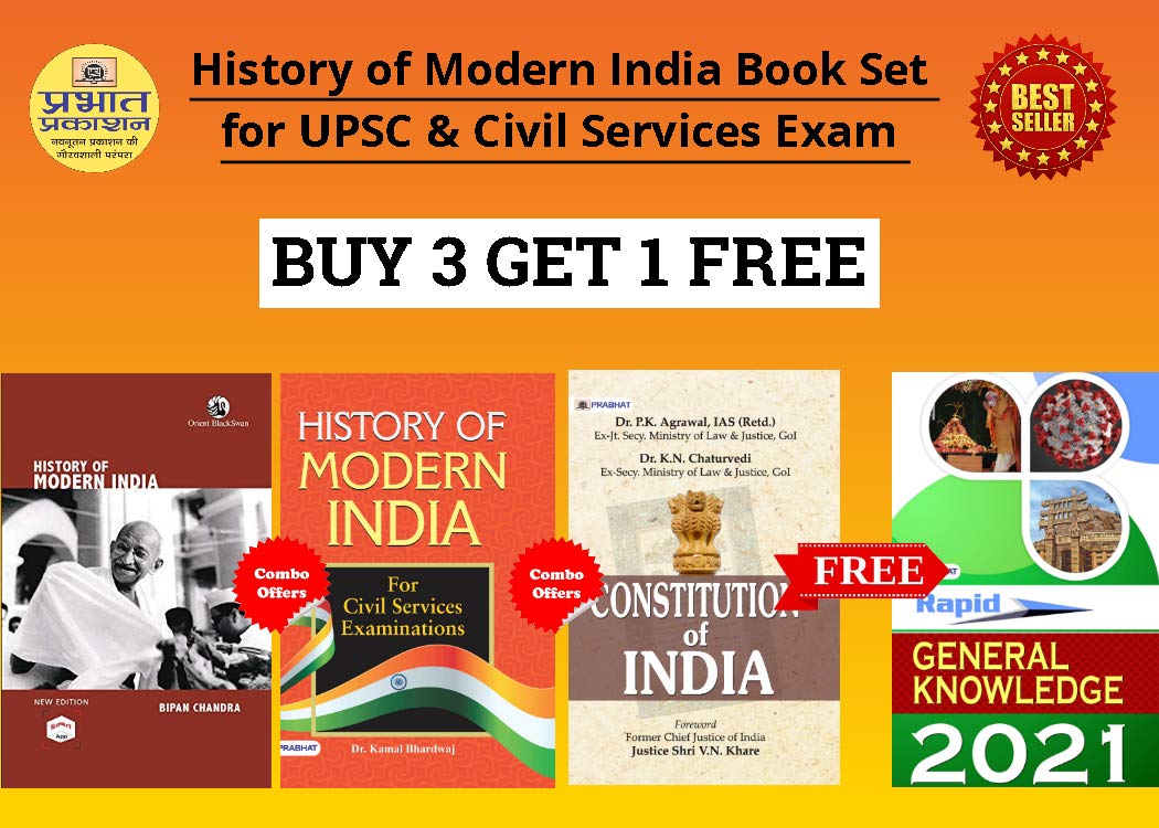 History Of Modern India Book Set For UPSC Civil Services Exam Buy 3