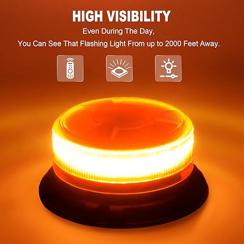 Wireless Warning Lights LED WIRELESS RECHARGEABLE FLASHING AMBER