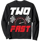 Amazon.com: Two Fast 2 Curious 2nd Birthday Racing 2 Years Old Pit Crew ...