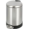 Amazon.com: GLAD Small Trash Can, 1.2 Gallon | Round Stainless Steel ...