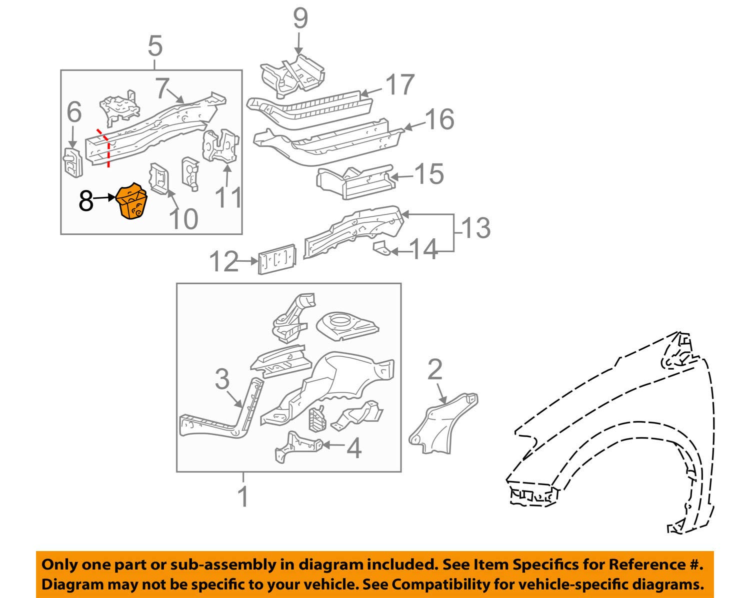 Toyota 57106-06010 Suspension Member Mounting Bracket Sub Assembly ...