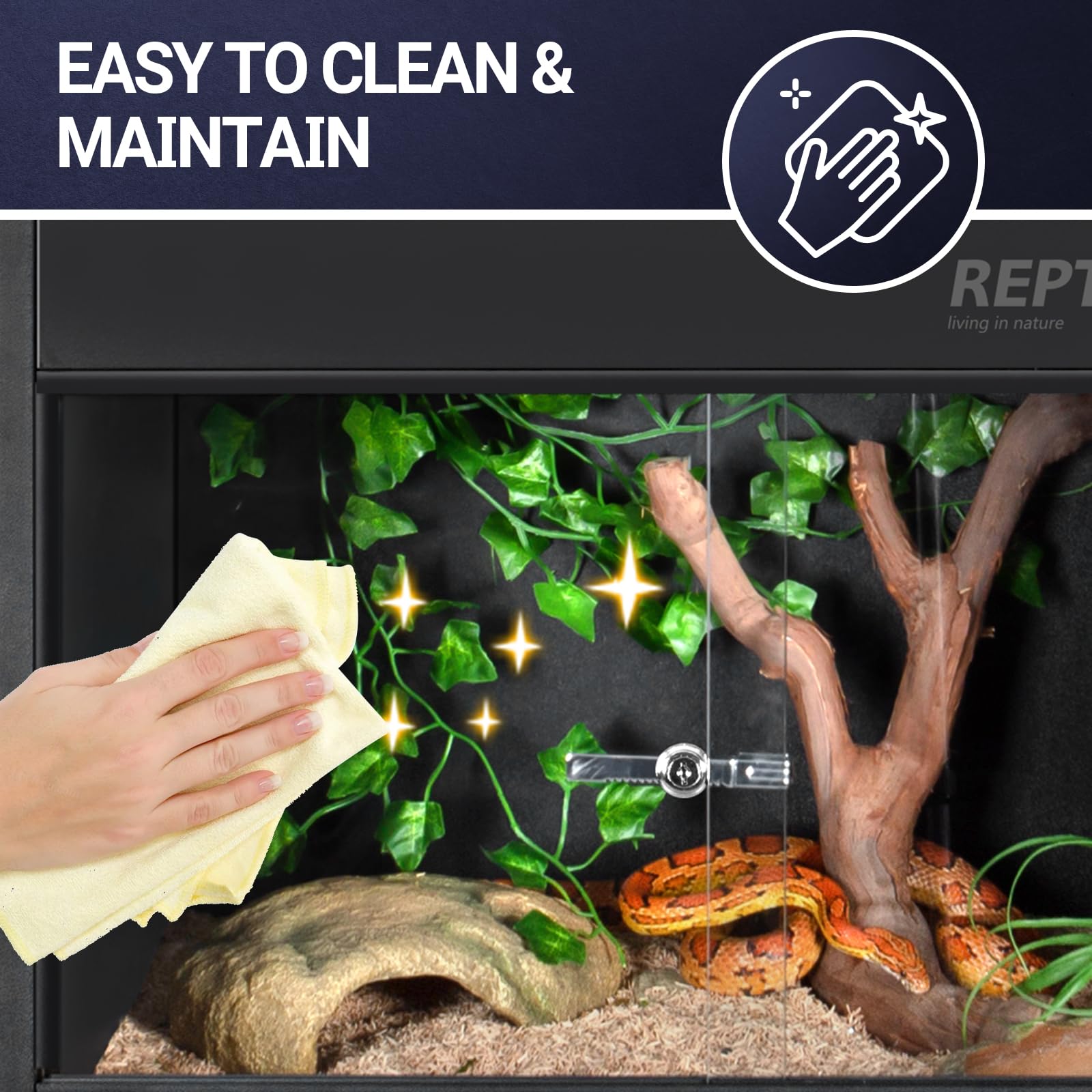 Mua REPTI ZOO 50 Gallon PVC Reptile Terrarium, 36x18x18 Reptile Tanks ...