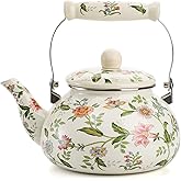 Amazon.com: HEMOTON Tea Kettle for Stove Top, Enamel on Steel Teakettle ...