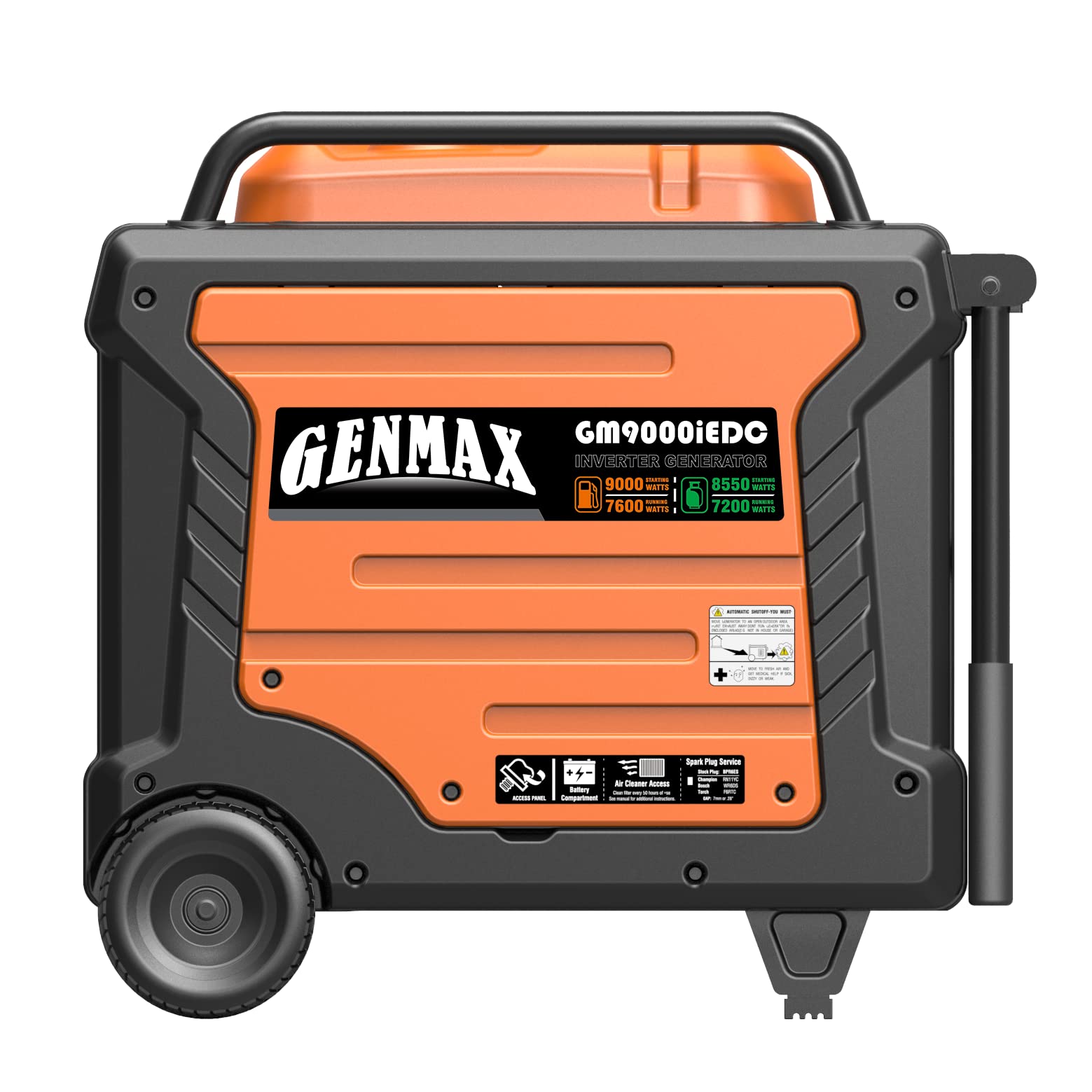 GENMAX Portable Generator, 9000W Super QuietDual Fuel Portable Engine ...