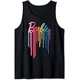 Amazon.com: Barbie - Barbie Logo Checkered Background Tank Top ...