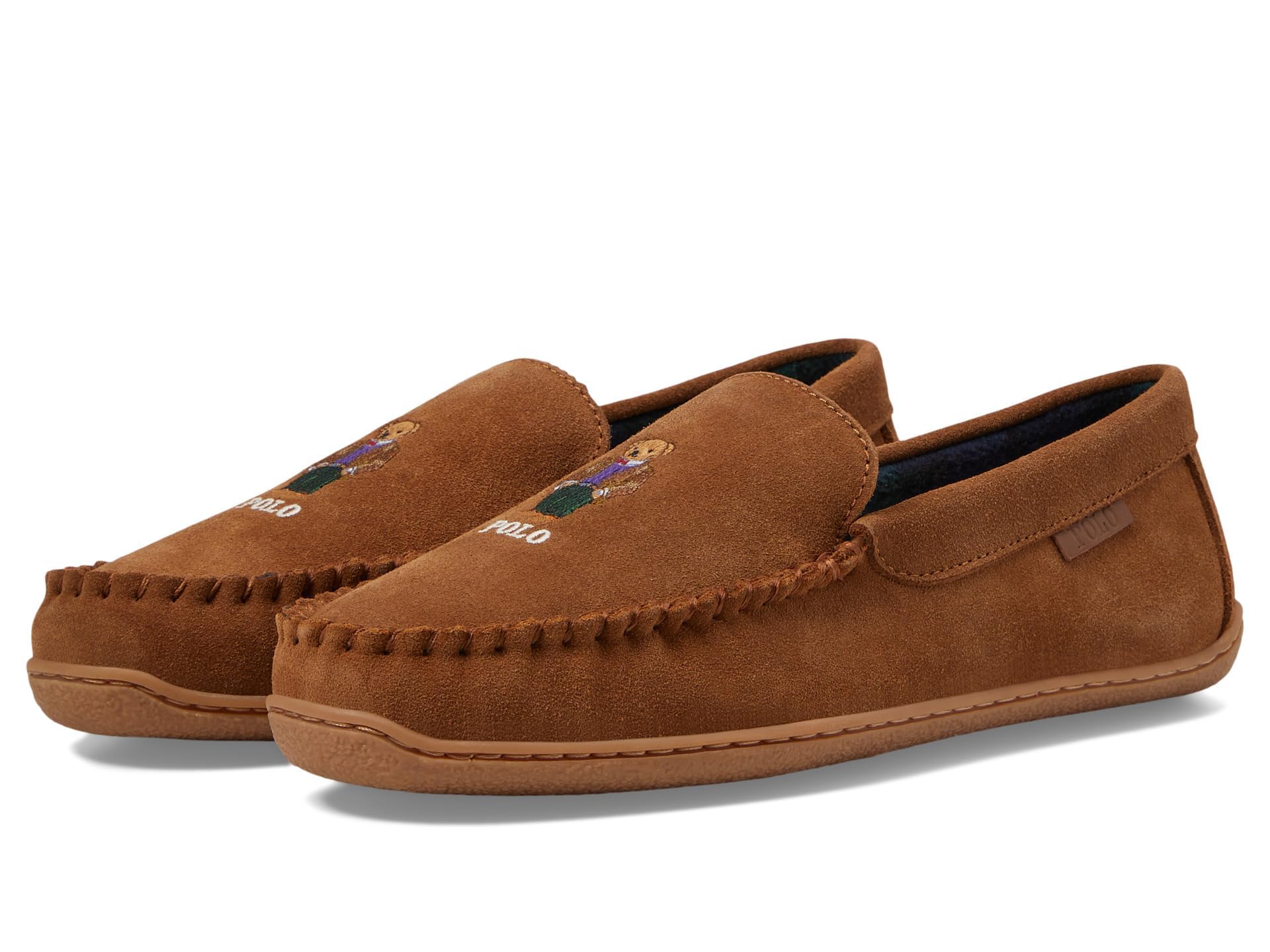 POLO RALPH LAUREN Brenan Maddison Bear Suede Moccasin Slipper Snuff 13 ...