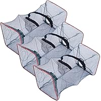 Amazon.com : 3Pcs Fishing Bait Trap for Crawfish Shrimp Net,Fish Traps Foldable Nylon Fishing ...