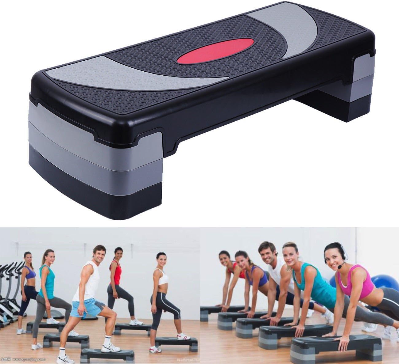 Yonntech 80cm/110cm 3 in 1 Réglable en Hauteur Step de Fitness ...