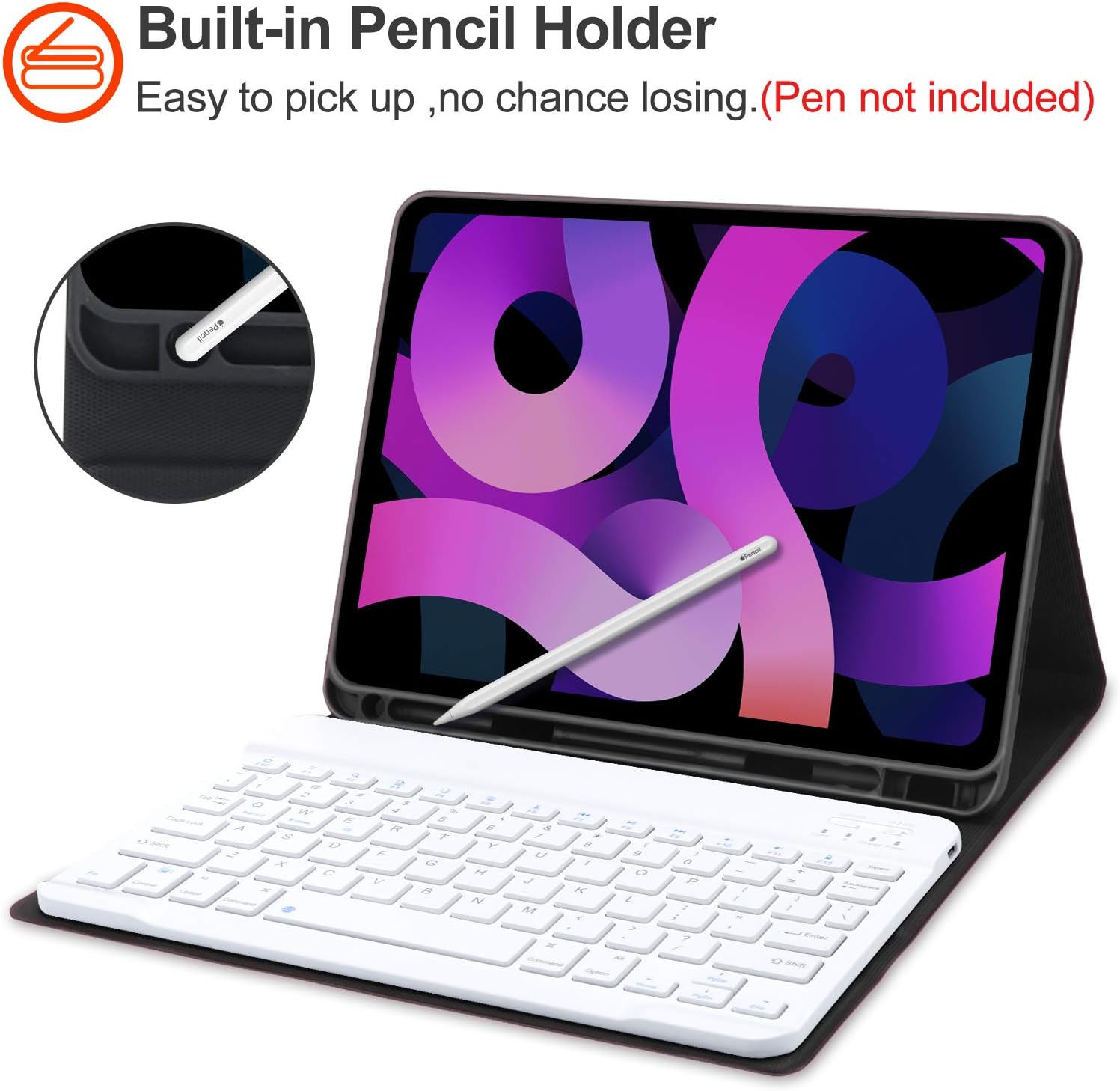 iPad Air 4th Generation Case with Keyboard (2020, 10.9 inch) & Built-in ...
