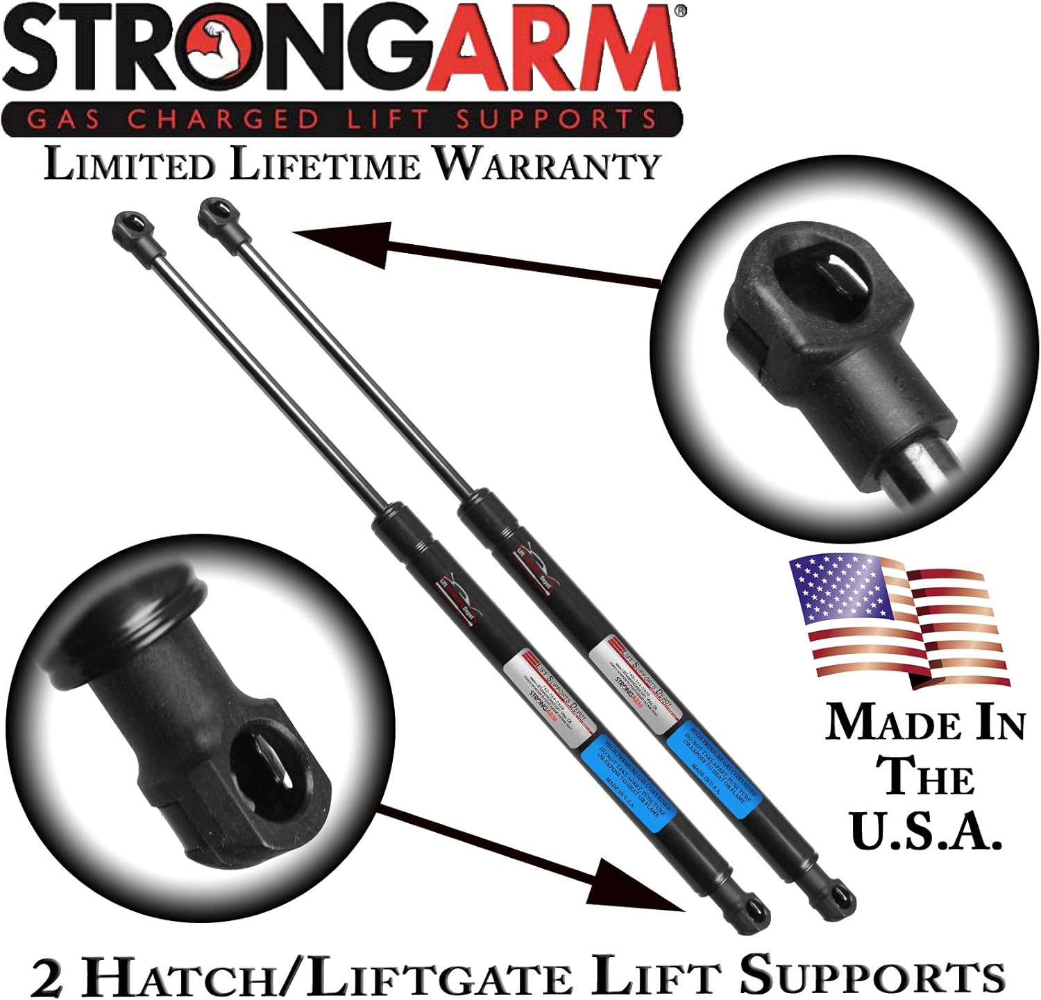 Amazon.com: Qty (2) StrongArm 6480 Fits Vibe 2009 2010 Tailgate Hatch ...