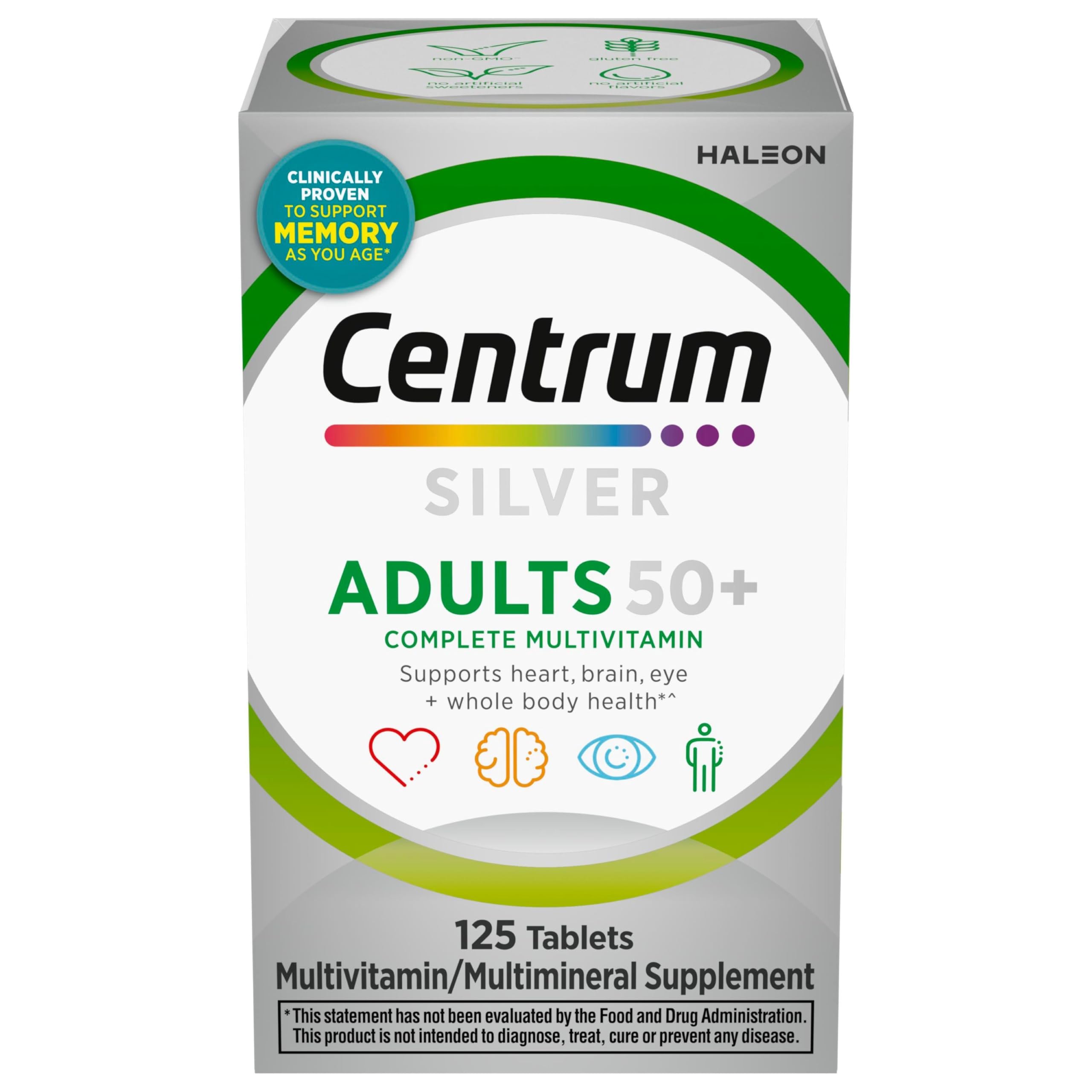Centrum Silver Multivitamin for Adults 50 Plus, Multivitamin/Multimineral Supplement, Vitamin D3 ...