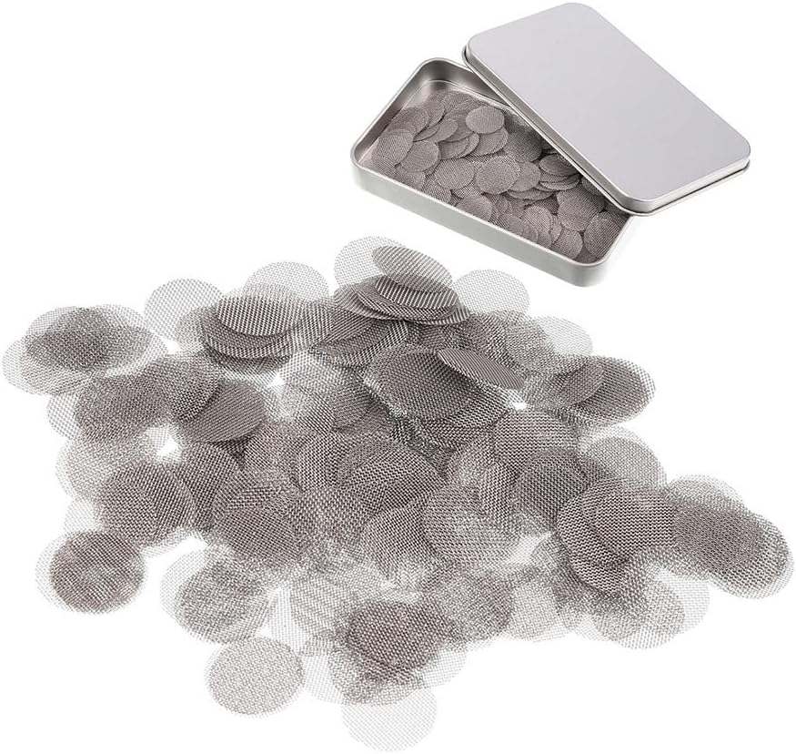 iufvbgxdh 200 Pcs 15 mm Stainless Steel Pipe Screen Filters Smoking ...