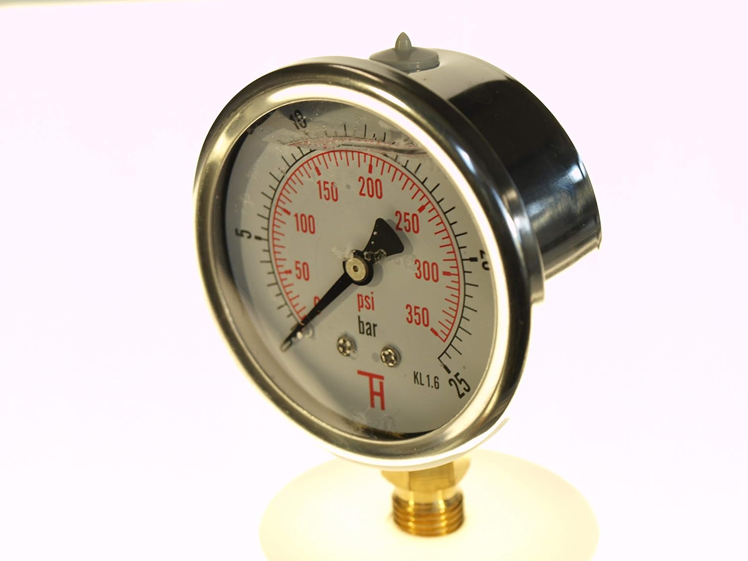 THERMIS Manometer 304G 1/4 Anschluss von unten (0 – 25 bar) 63 mm ...