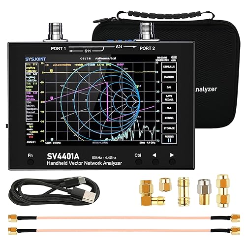 NanoVNA SV4401A Vector Network Analyzer, Frequency 50K-4.4GHz 7 Inch ...
