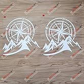 Amazon.com - 6'' White 4X4 Off Road Decal Sticker Mountain Compass Car ...