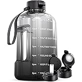 Amazon.com: AQUAFIT 1 Gallon Water Bottle With Time Marker - Straw & Chug Lid - Big Water Bottle ...