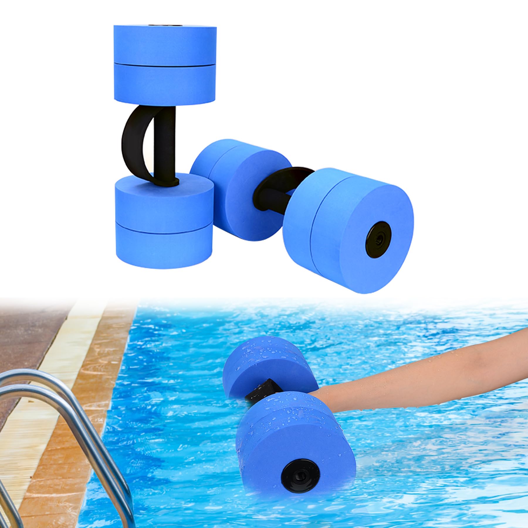 Hikeen Aquatic Exercise Dumbbells Water Dumbbell Pool Resistance ...