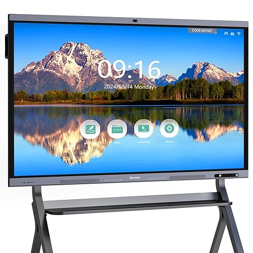 65-Inch Smart Board for Classroom, Office Hybrid Work, Interactive 4K ...