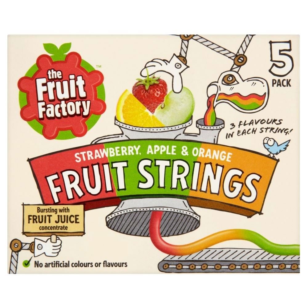 The Fruit Factory Strawberry, Apple & Orange Fruit Strings (5x20g ...