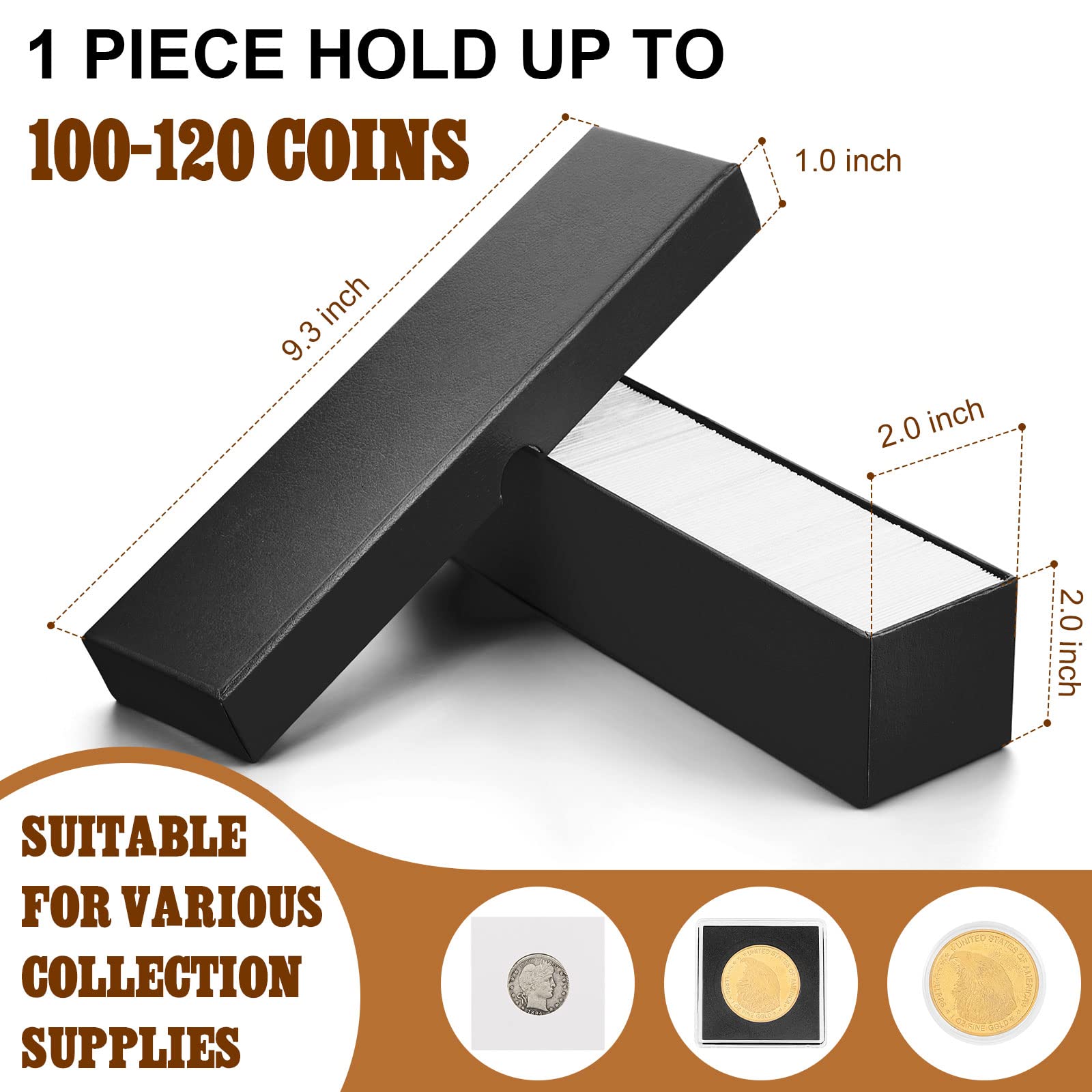 Mua Teling 8 Pcs Coin Storage Box 2x2inch Cardboard Coin Box Coin ...