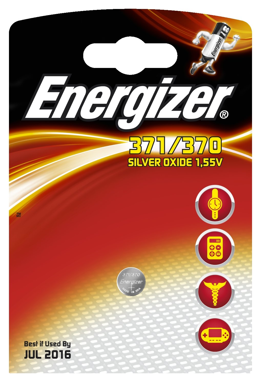 Energizer Watch Coin Battery 371: Amazon.co.uk: Electronics