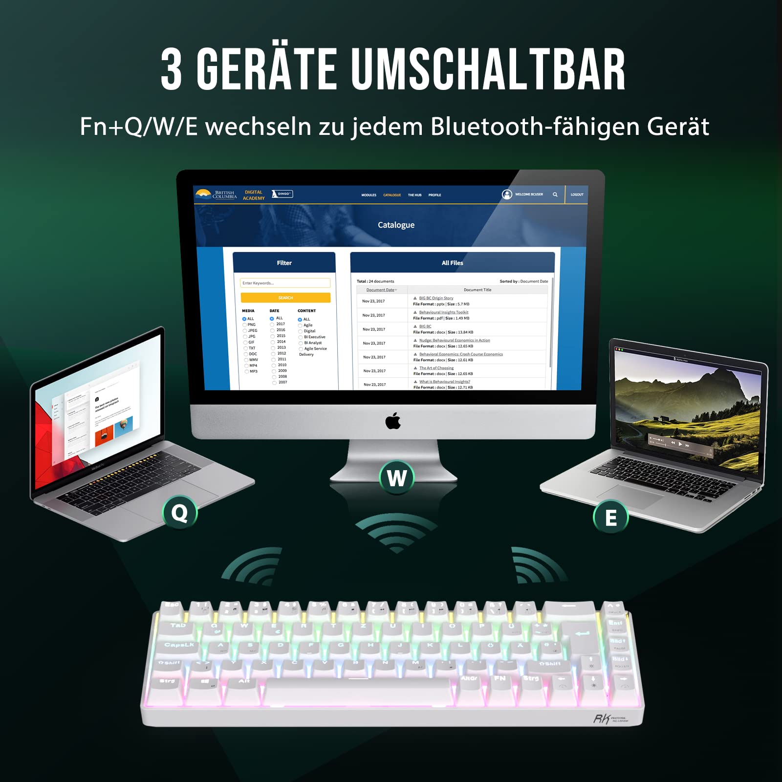 Mua RK ROYAL KLUDGE RK68 Mechanical Gaming Keyboard, Wireless/Wired ...