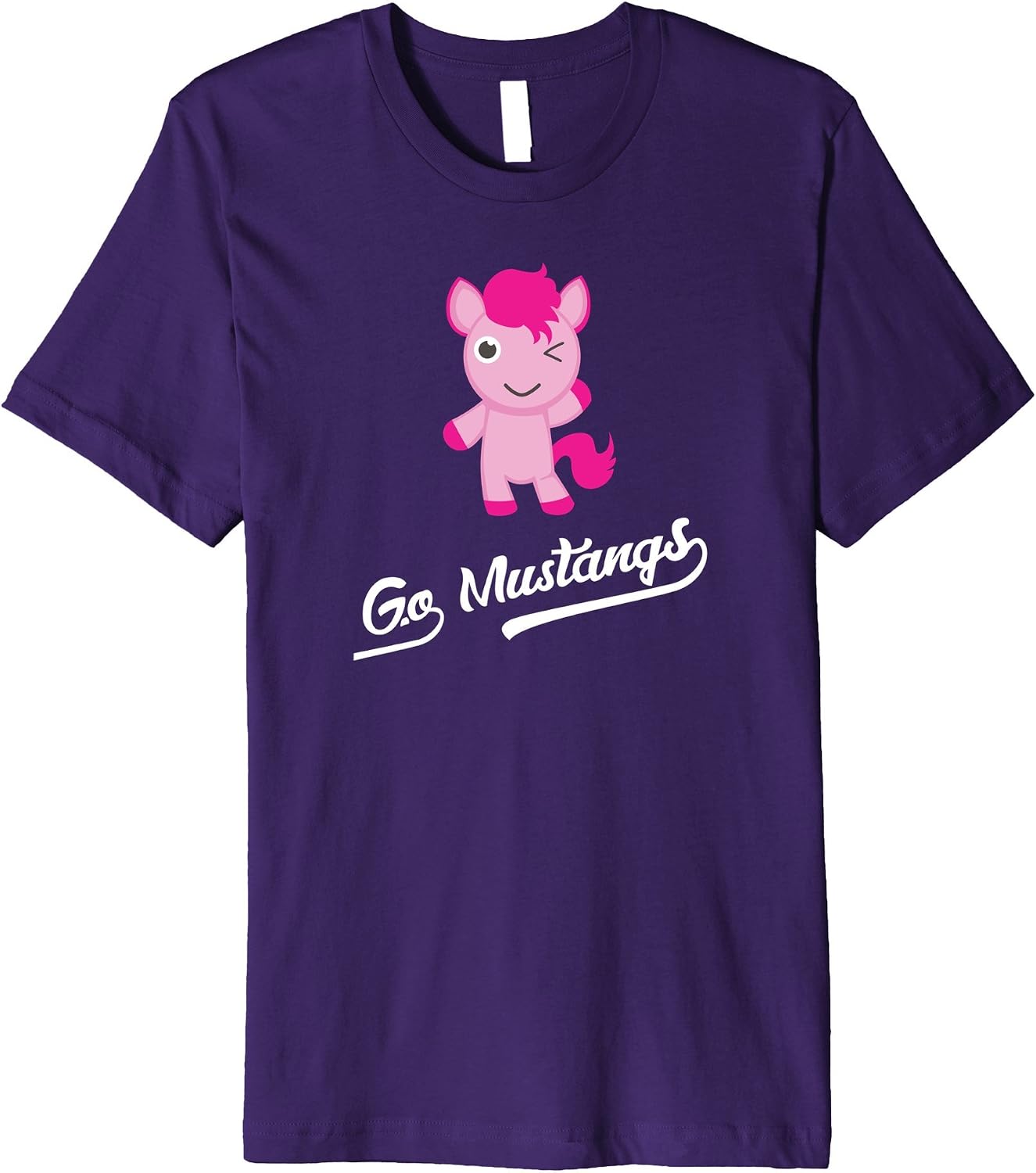 Amazon.com: Go Mustangs Cute Sports Team School Spirit Mascot T-Shirt ...