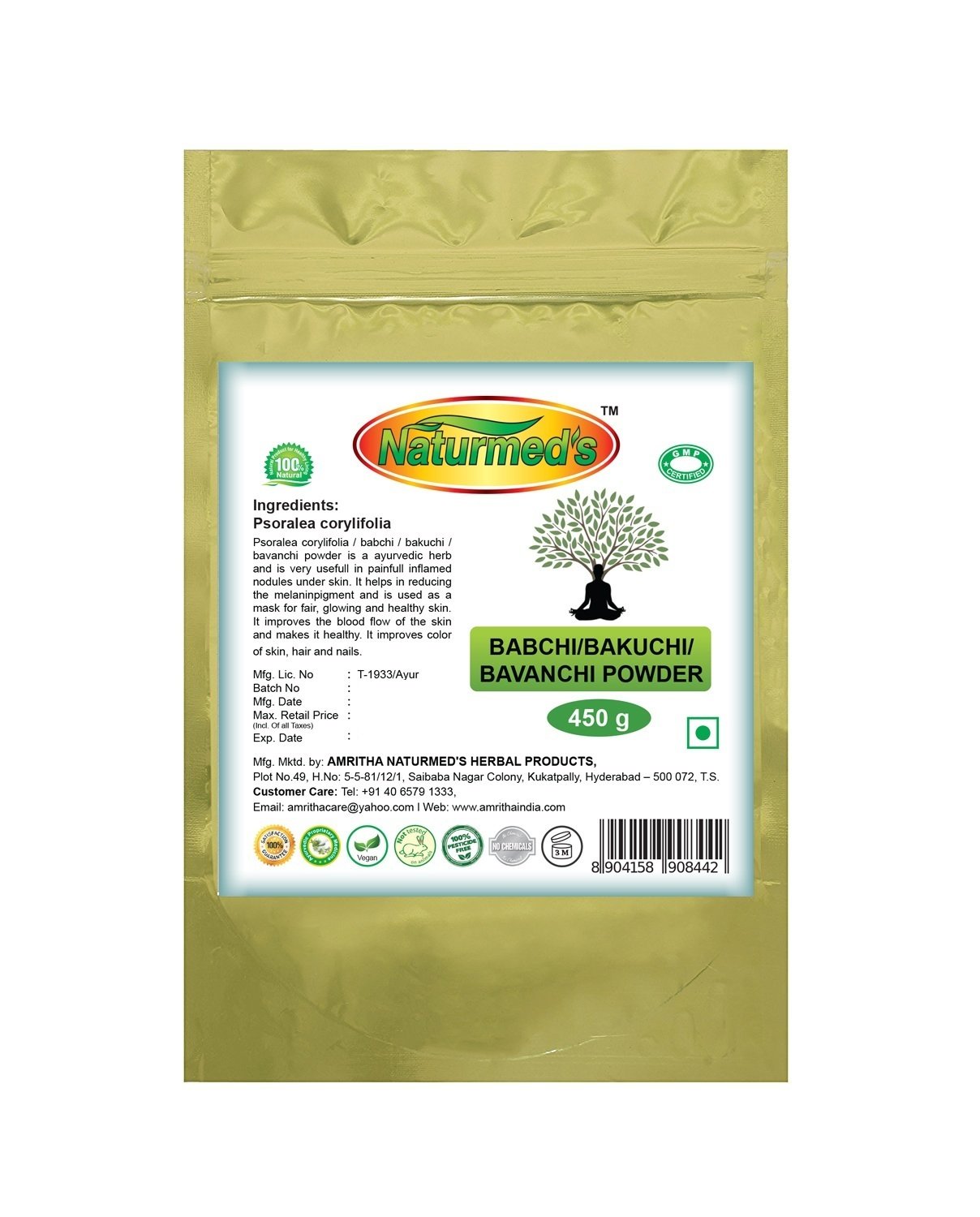 Naturmed's Babchi/Bakuchi/Bavanchi Powder (450 g Pouch): Amazon.in ...