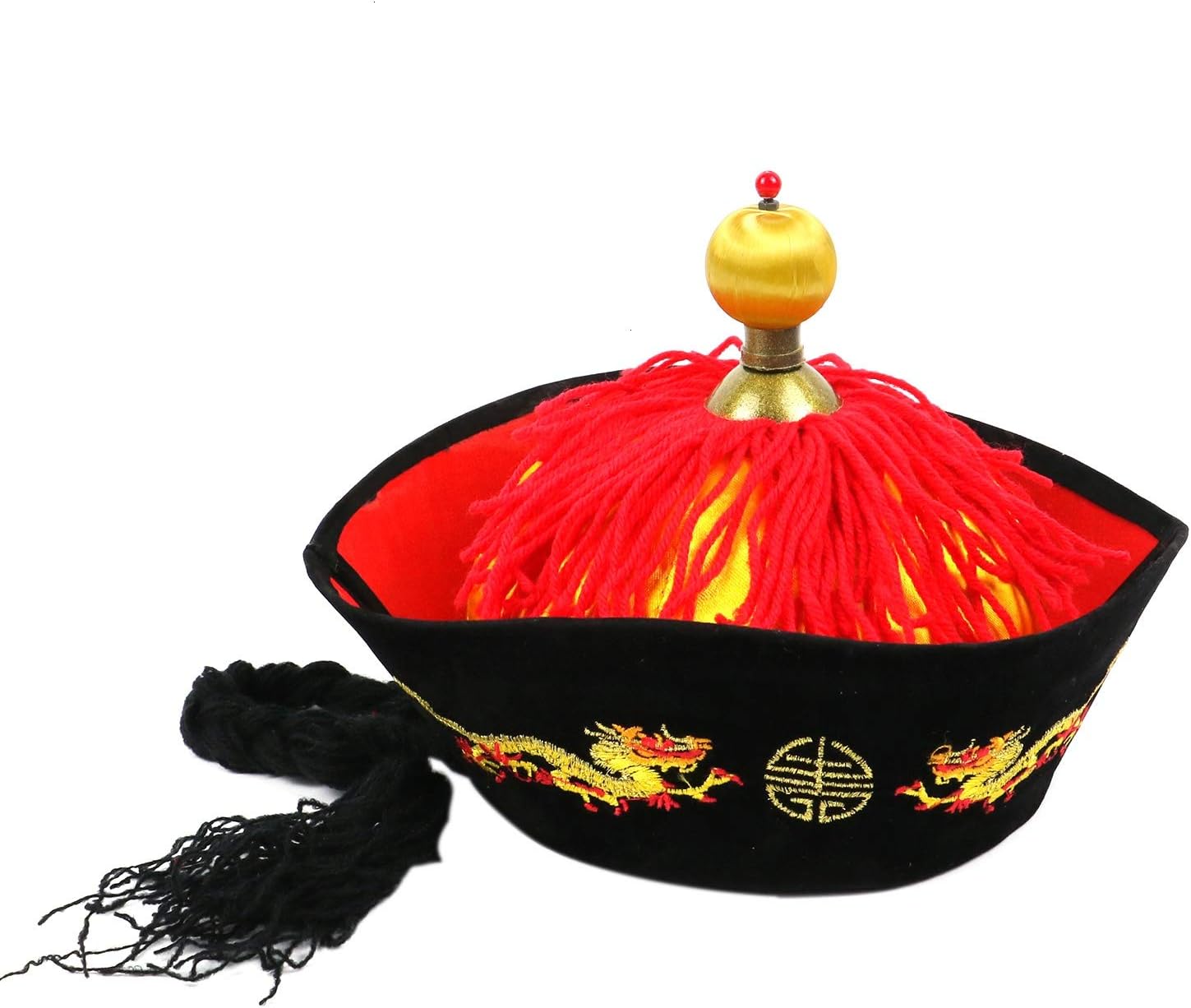 Pomeat Chinese Vintage Style Emperor Hat China Emperor Dragon Qing ...