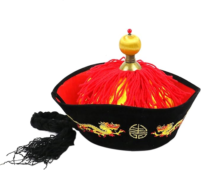 Pomeat Chinese Vintage Style Emperor Hat China Emperor Dragon Qing ...