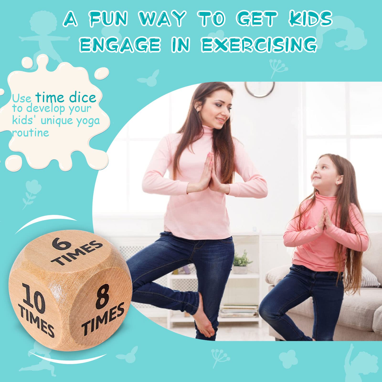 Mua Garybank Kids Yoga Dice, Fun Exercise Dice Game for Kids, 12 Yoga ...