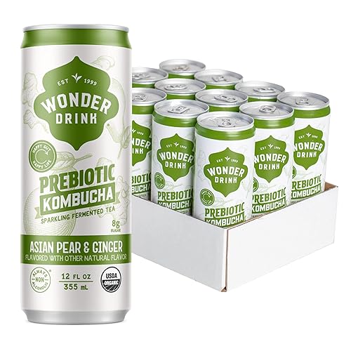 Wonder Drink Organic Kombucha Plant-Based Prebiotic Gut Health ...