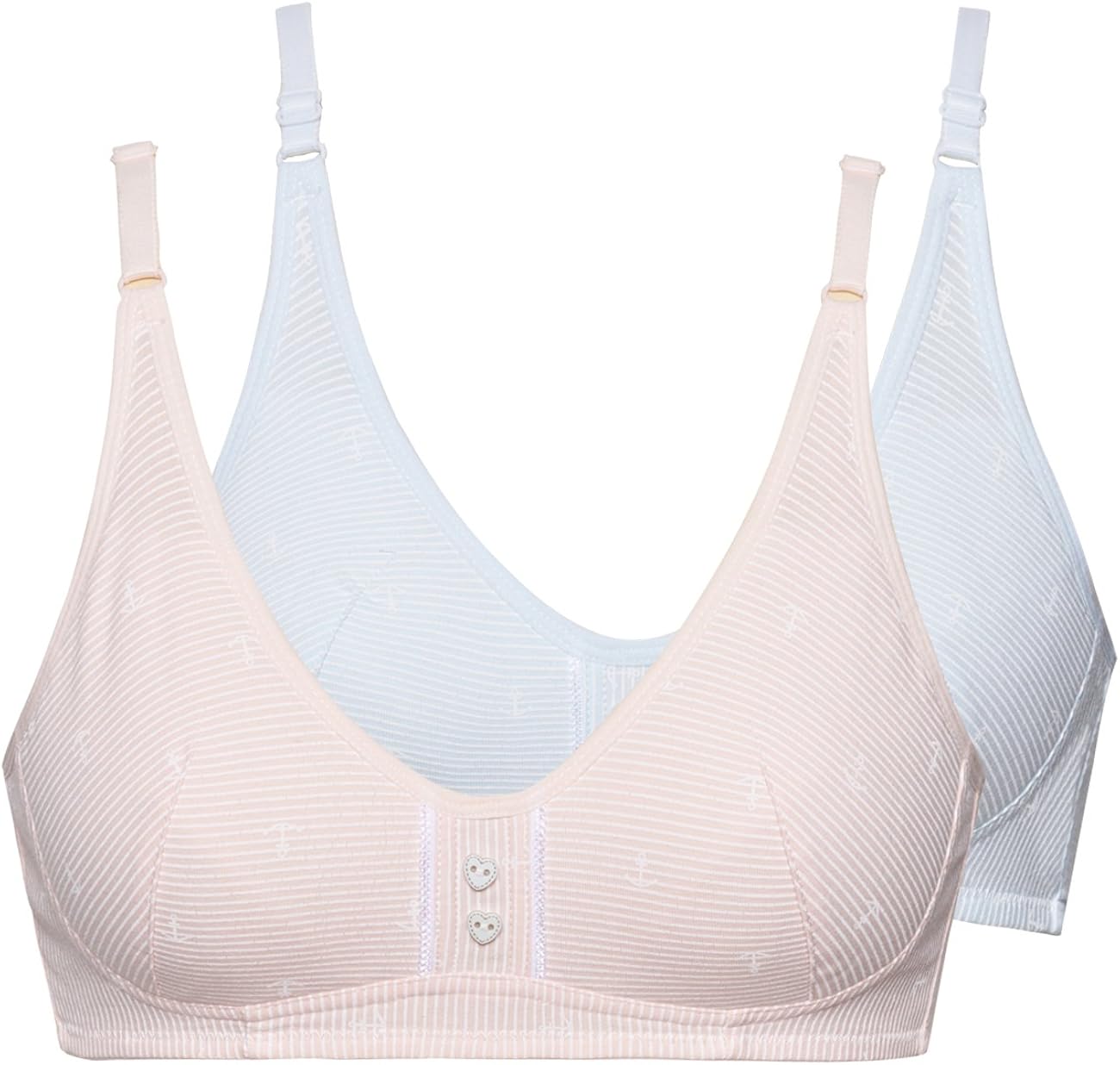 BAILIAN Big Girls' Slim Soft Cup Bras Teen Girls Thin Cotton Breathable ...