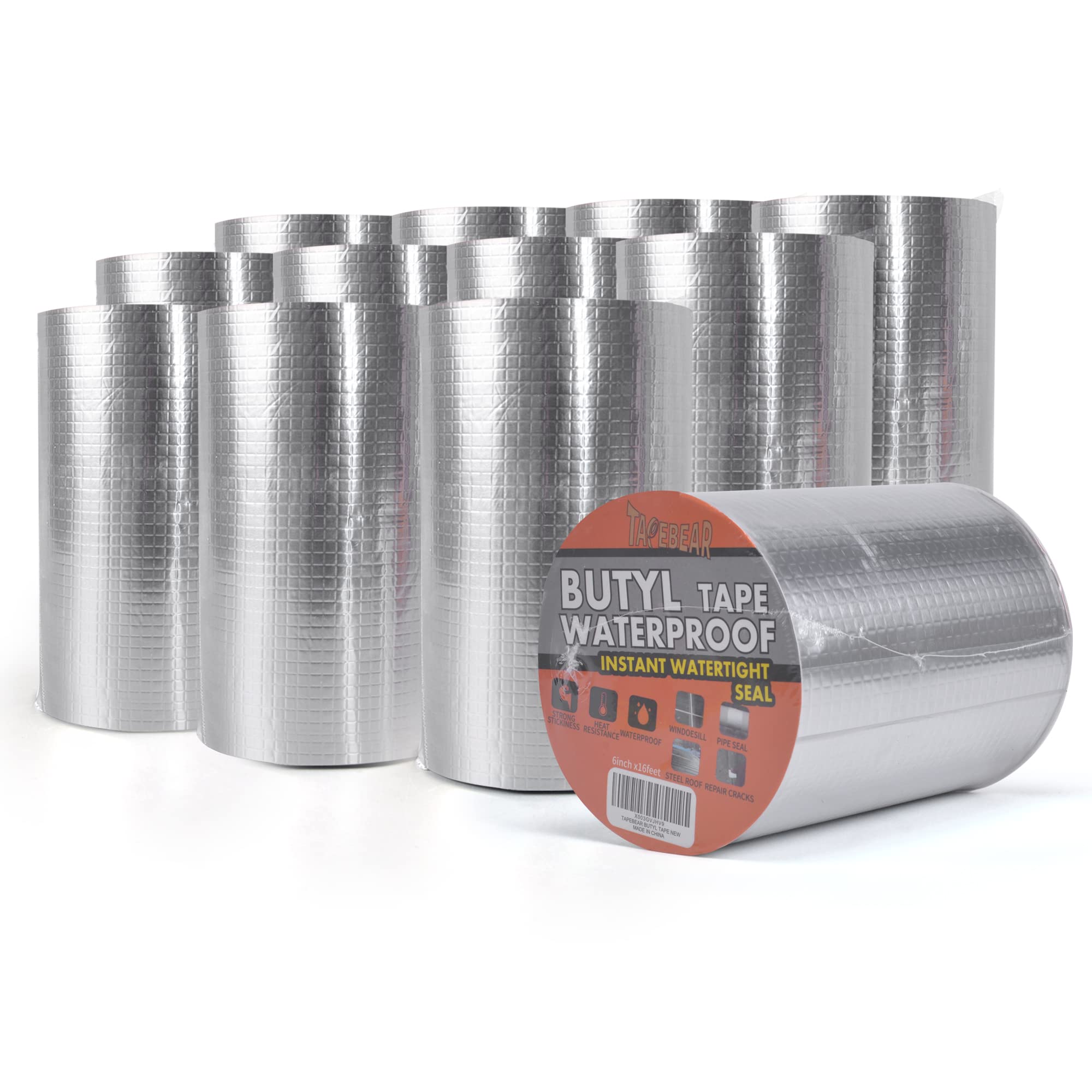 TAPEBEAR Butyl Tape Waterproof Sealing Tape Aluminum Foil Tape, for RV ...