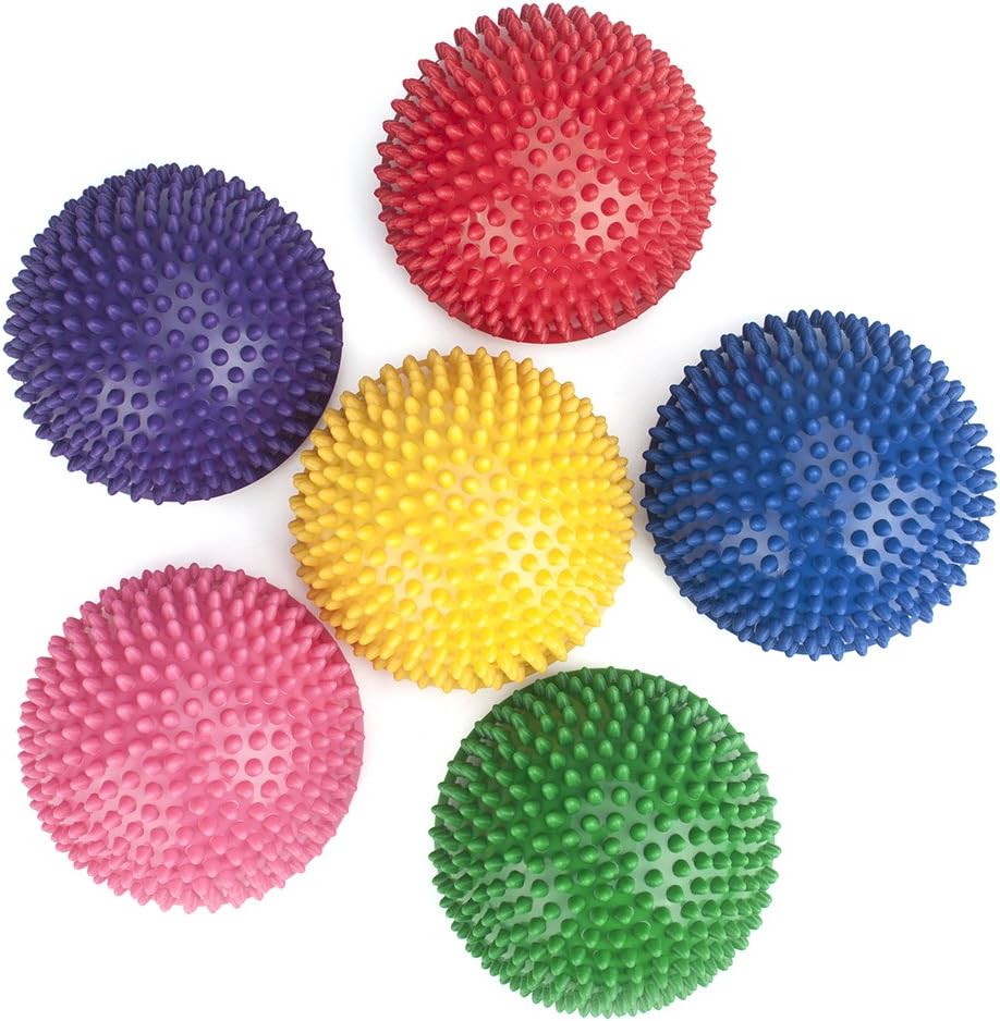 GOGO Set of 6 Balance Pods/Spike Therapy Dome, With Air Pump-Assorted ...