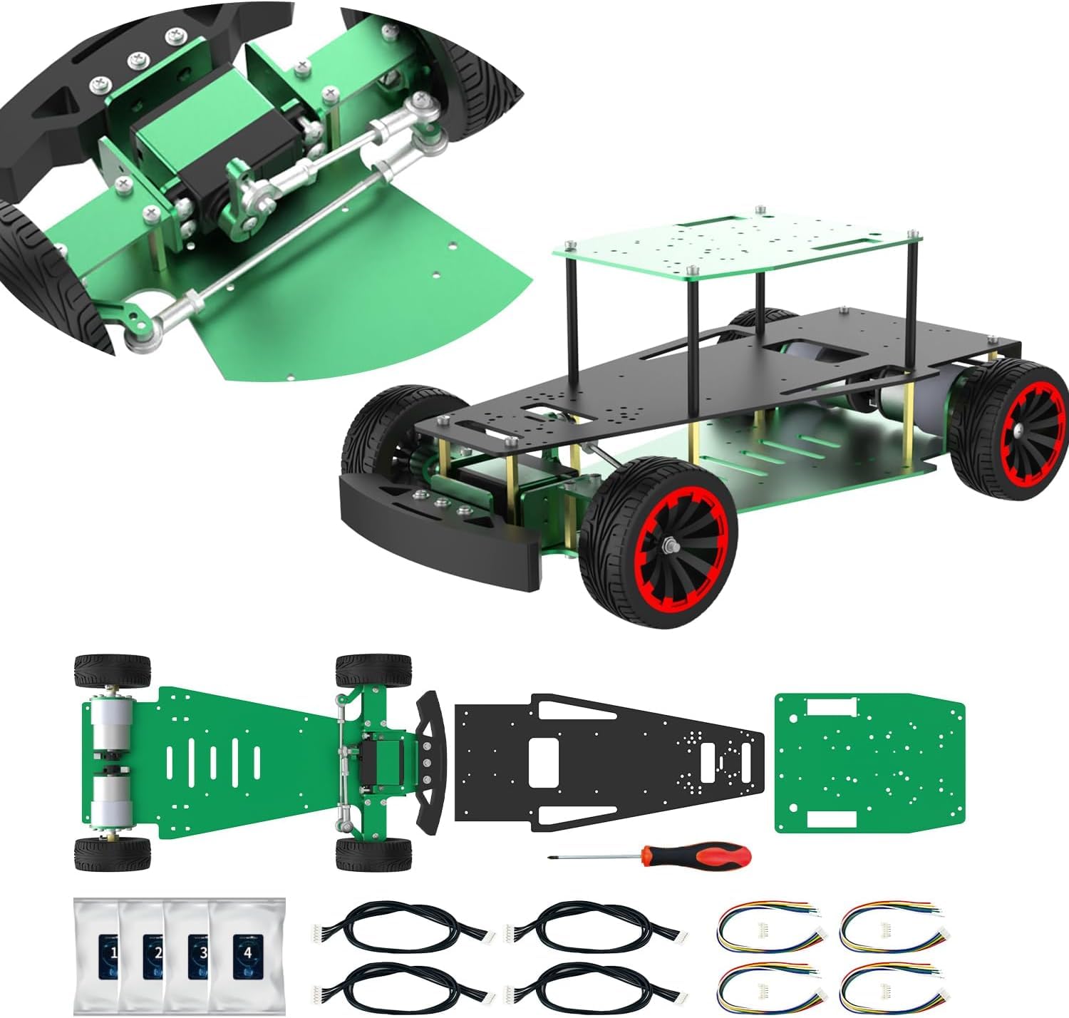 Mua Yahboom DIY Smart Robot Chassis Ackerman Chassis for Arduino ...