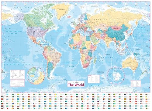World Wall Laminated Map in Kuwait | Whizz Atlases & Gazetteers