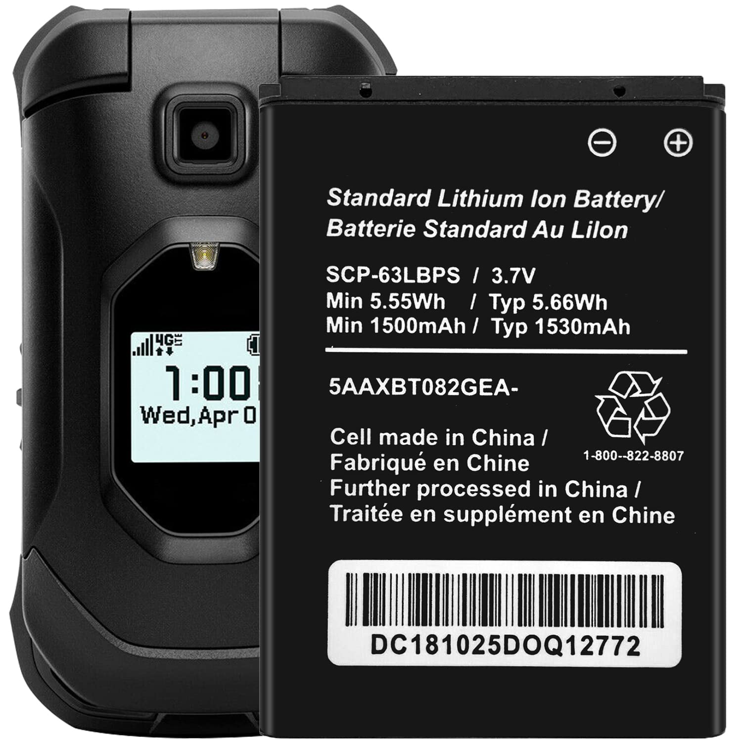 Mua WUHAO SCP-63/9LBPS SCP-63LBPS Battery [Upgraded] for Kyocera DuraXV ...