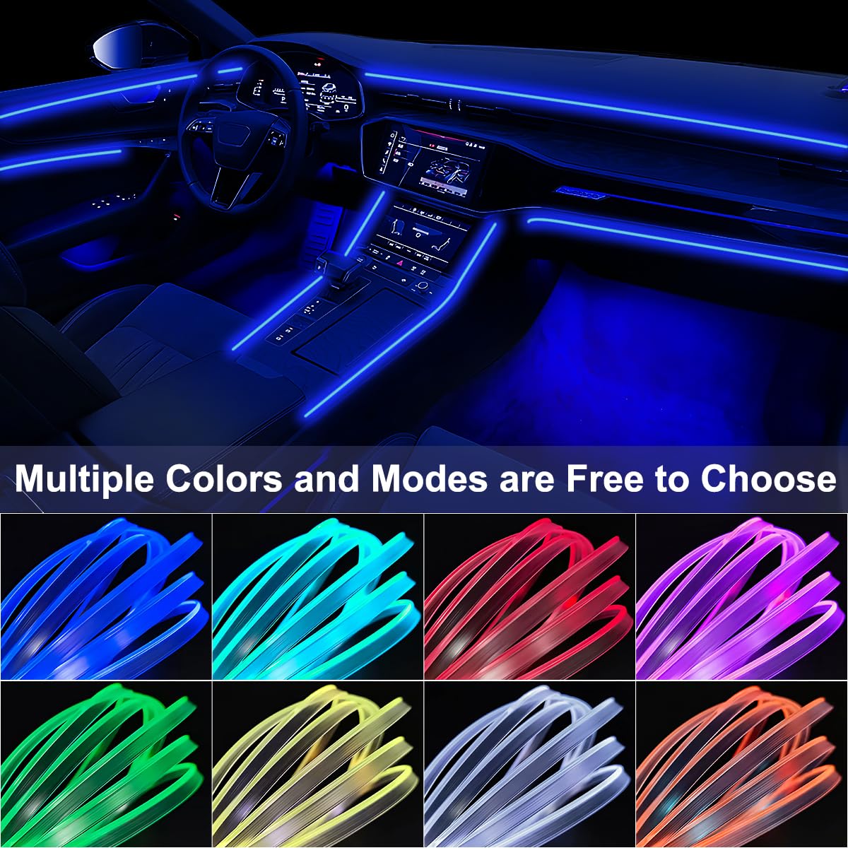 Mua Interior Car Lights, 9 in 1 Car LED Lights with Wireless APP/RF ...