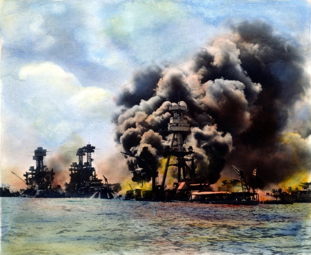 Mua Wwii Pearl Harbor 1941 Nthree US Battleships Stricken During The ...