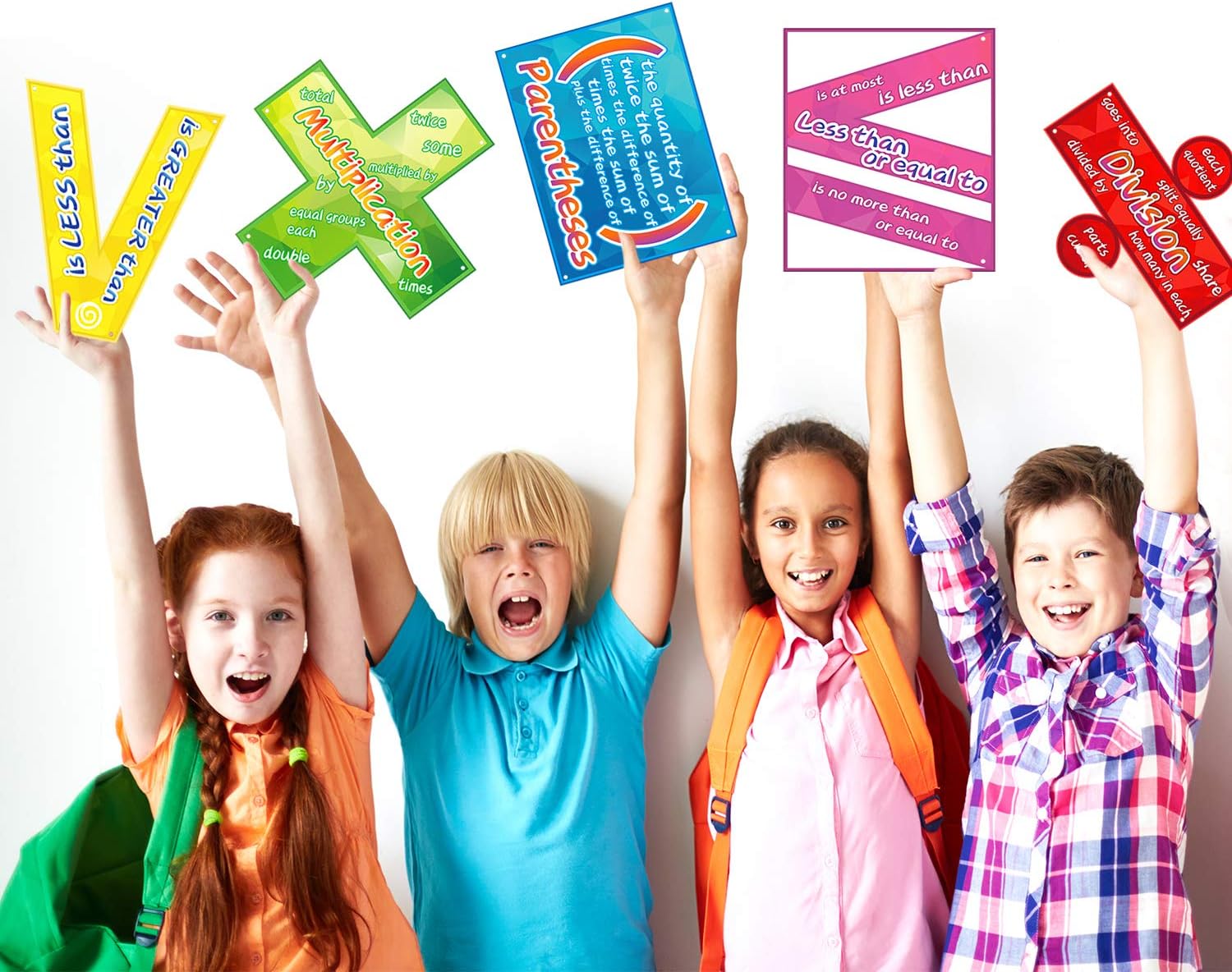 10 Pieces Math Poster Educational Learning Poster for Classroom ...